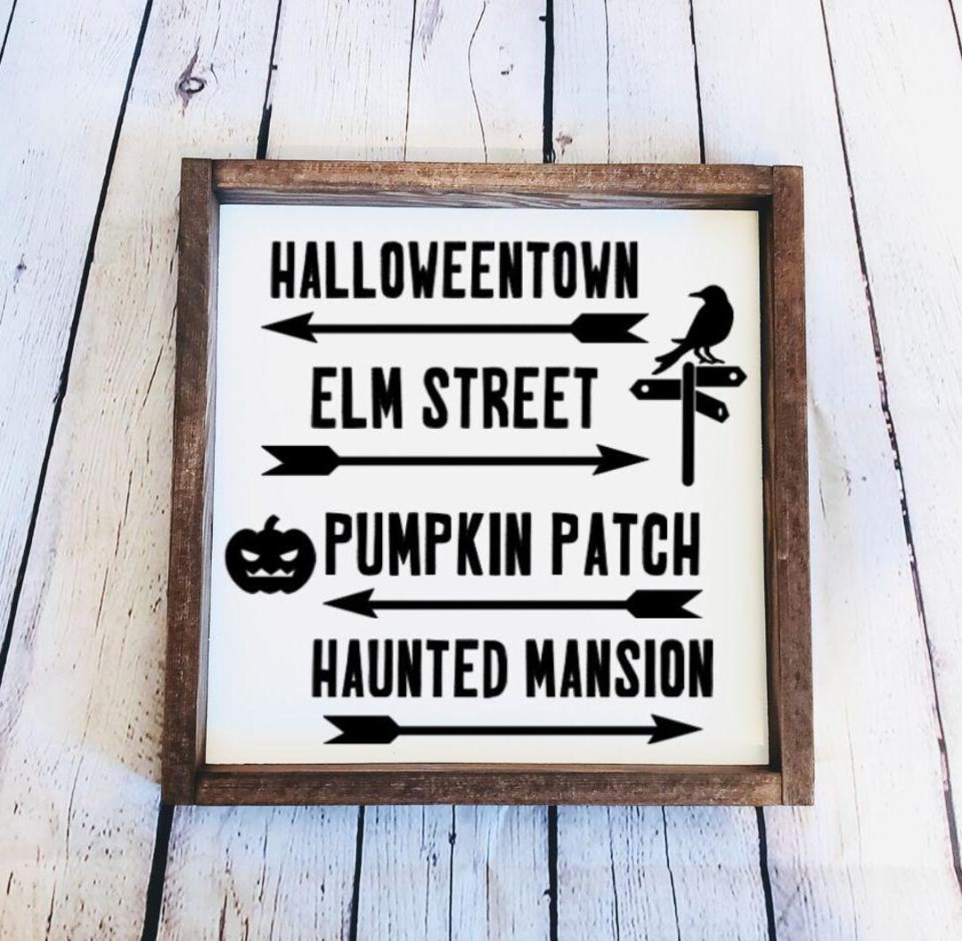 Halloween Directions | Halloween Decor | Halloween Wood Signs ...