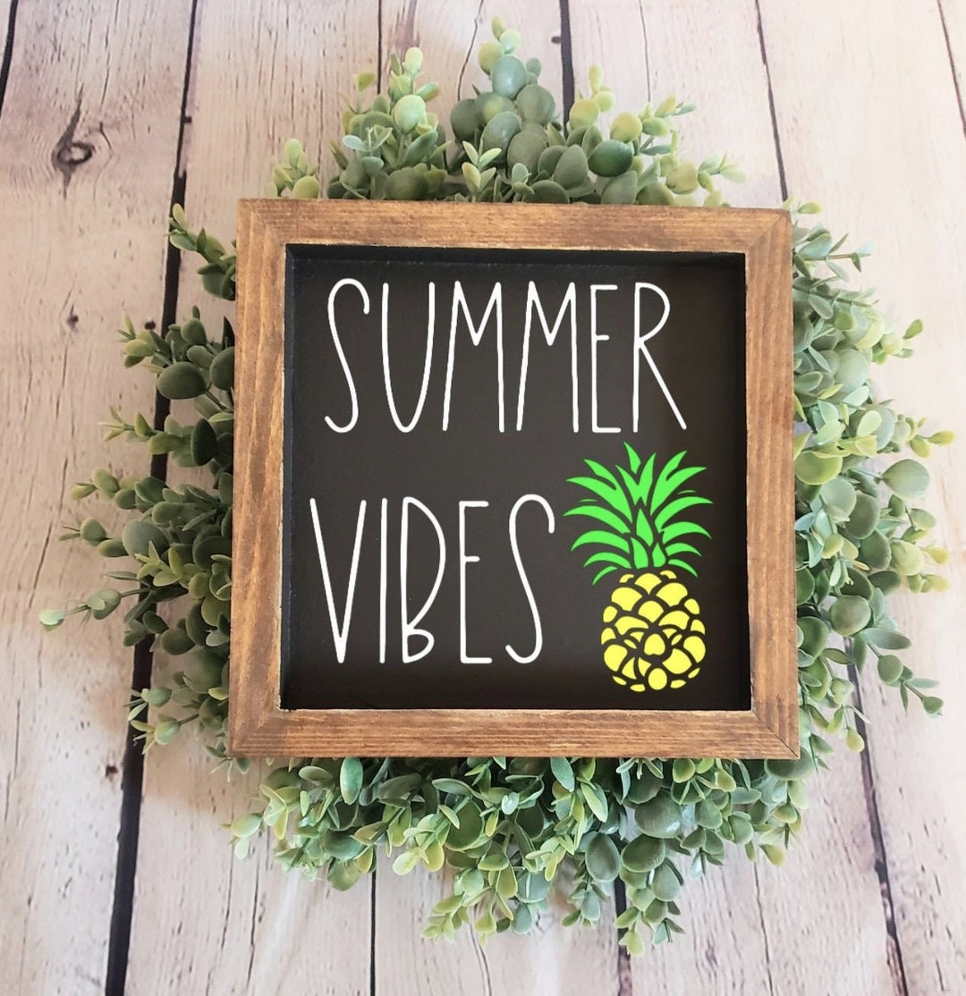Summer Vibes | Summer Accent Decor | Summer Wood Signs | Summer Decorating | Home Decor | Summer ...