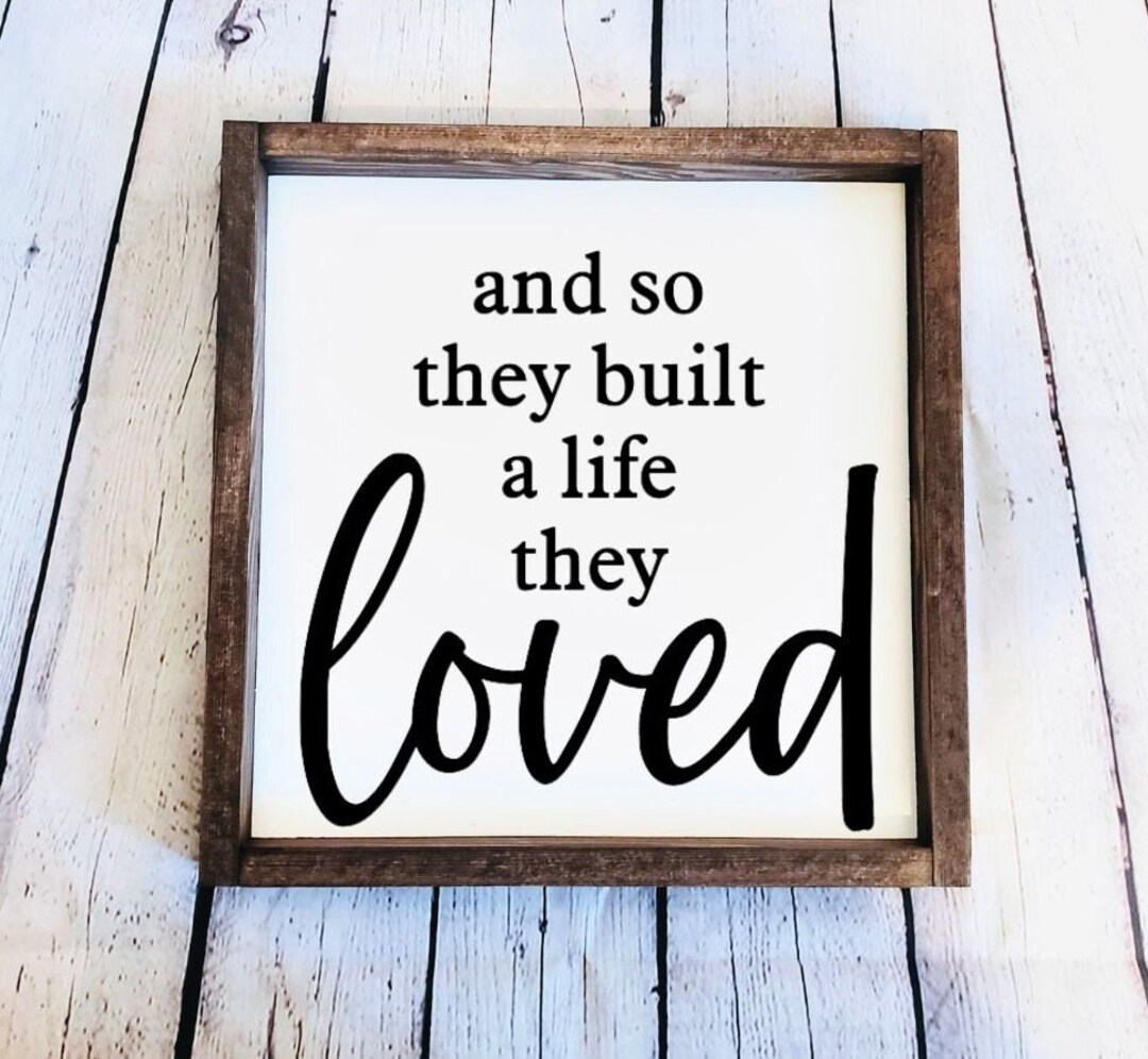 And so They Built a Life They Loved | Shelf Decor | Tiered Tray | Wood ...