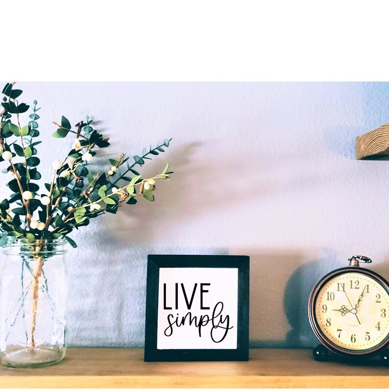 Live Simply | Wood Signs | Shelf Decor | Tiered Tray Sign | Farmhouse ...