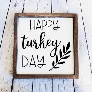 Happy Turkey Day | Fall Wood Sign | Fall Decor | Happy Fall | Fall ...