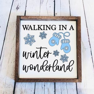 Walking in a Winter Wonderland | Snowflake Wood Signs | Holiday Signs ...