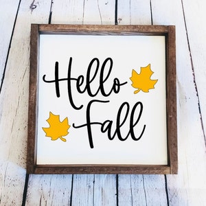 Hello Fall Wood Sign | Fall Wood Signs | Fall Decor | Happy Fall | Fall ...