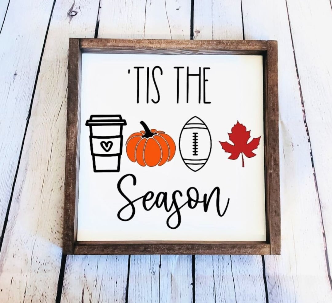 Tis the Season | Football Wood Signs | Football Decor | Fall Decor ...