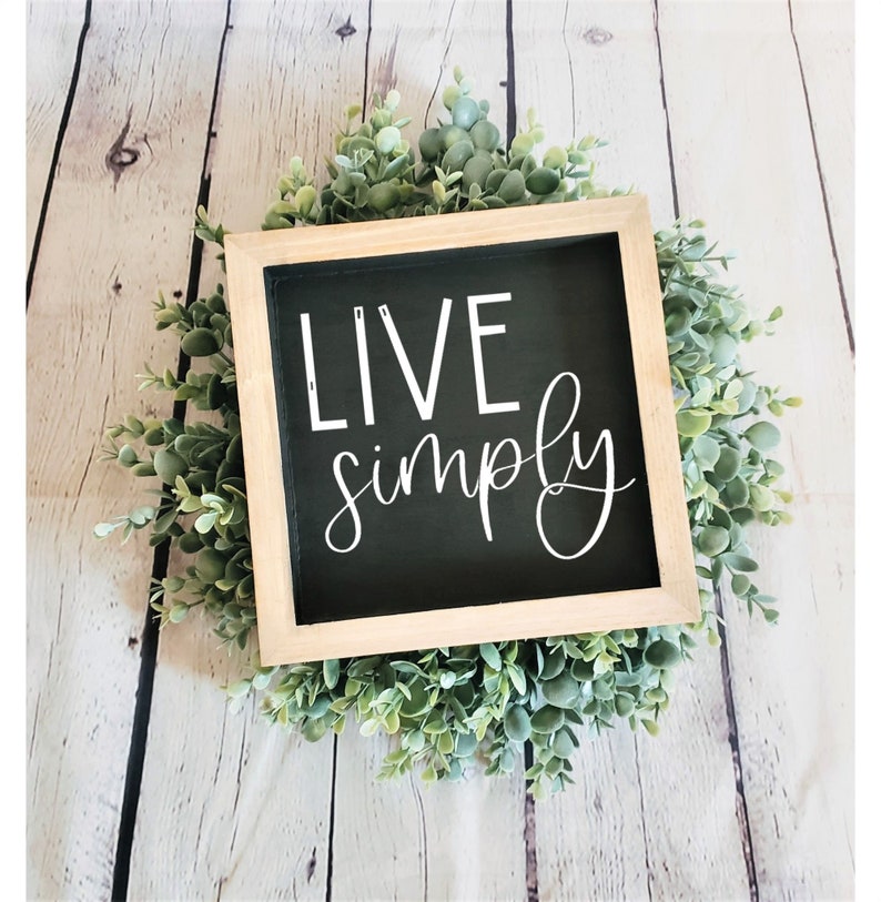 Live Simply | Wood Signs | Shelf Decor | Tiered Tray Sign | Farmhouse ...