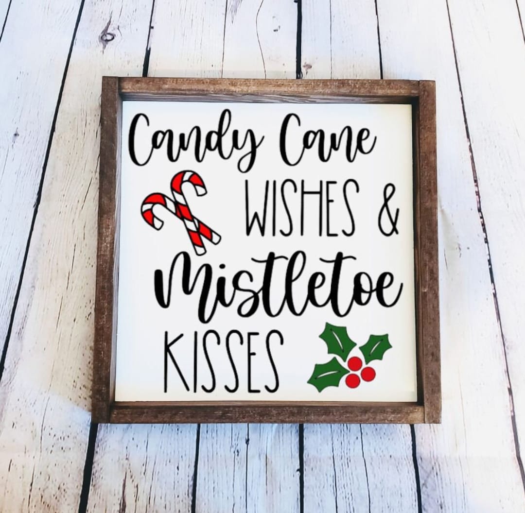Candy Cane Wishes | Christmas Wood Signs | Holiday Decor | Christmas ...