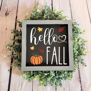 Hello Fall | Pumpkin Decor | Wood Signs | Autumn Wood Signs | Fall ...