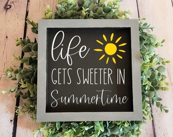 Summer Sweet Summer | Summer Decorating | Summer Accent Sign | Summer ...