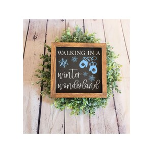 Walking in a Winter Wonderland | Snowflake Wood Signs | Holiday Signs ...