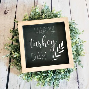 Happy Turkey Day | Fall Wood Sign | Fall Decor | Happy Fall | Fall ...