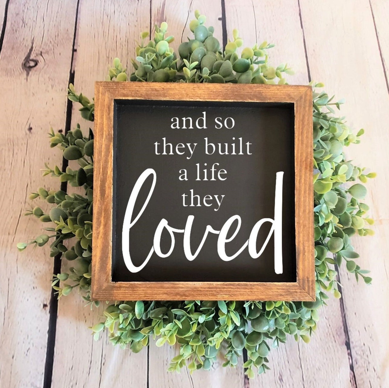 And so They Built a Life They Loved | Shelf Decor | Tiered Tray | Wood ...