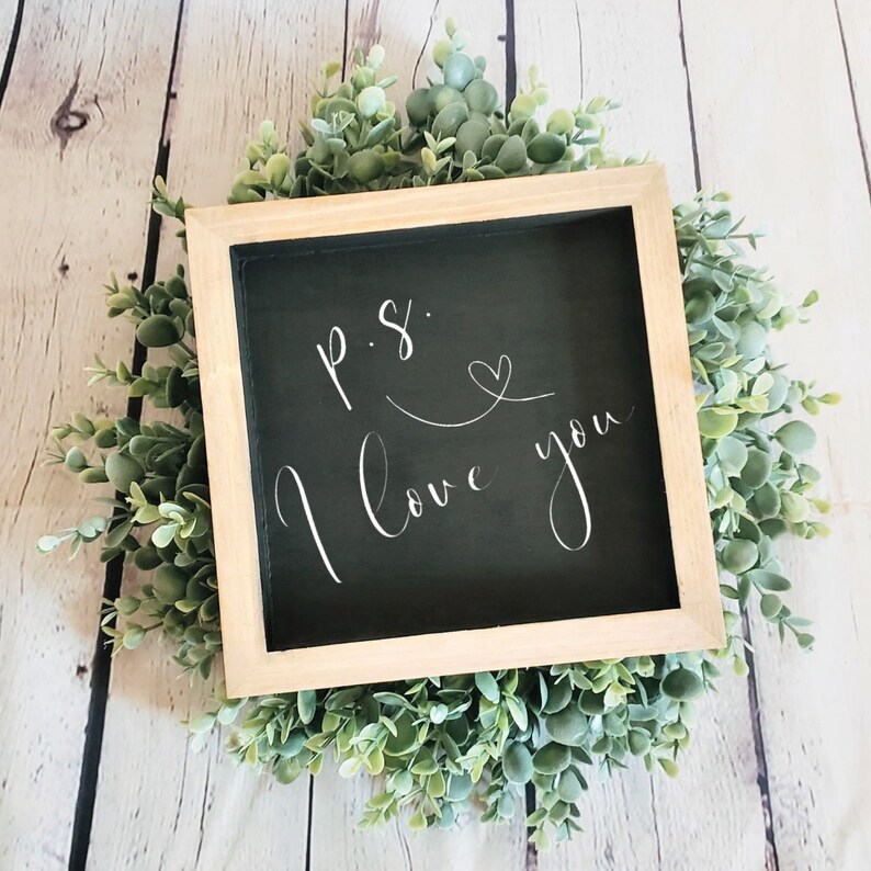 P.s. I Love You | Small Wood Signs | Shelf Signs | Accent Signs | Love ...