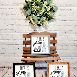 There's Snow Place Like Home | Snowman Wood Signs | Holiday Signs ...