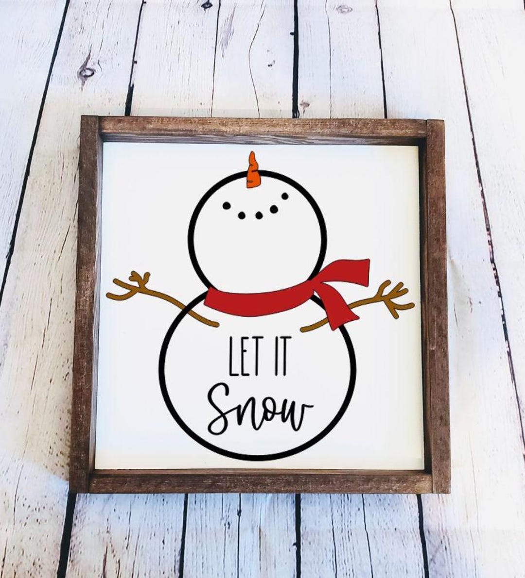 Let It Snow | Winter Wood Signs | Snowflake Wood Sign | Holiday Accent ...