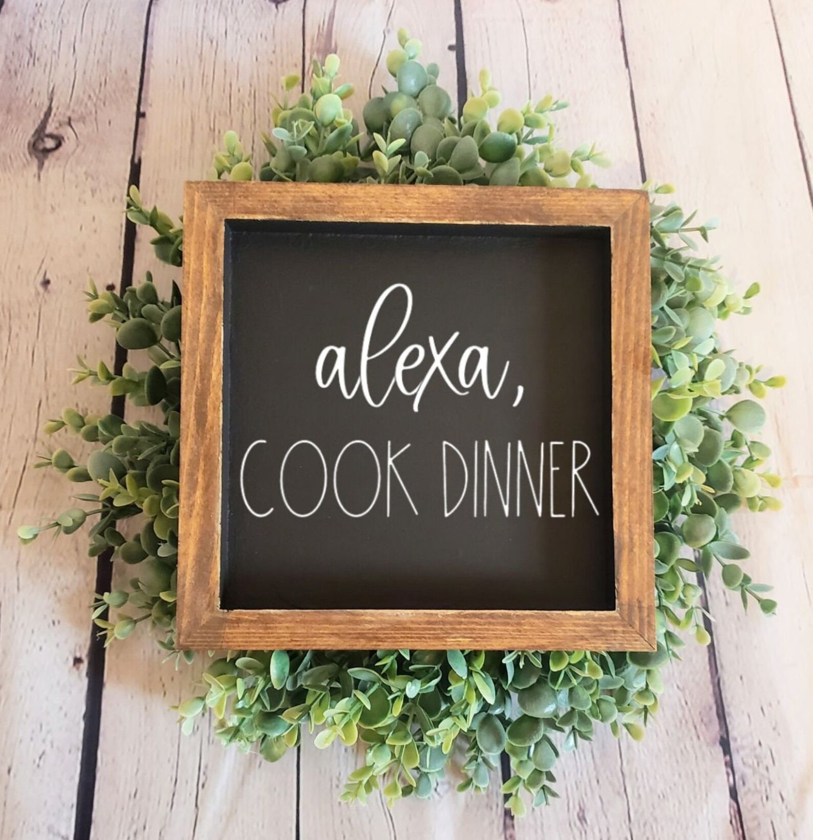 Alexa Cook Dinner | Silly Wood Signs | Funny Kitchen Signs | Funny ...