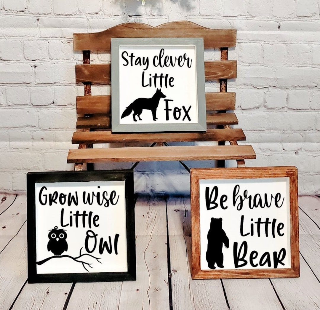 Baby Room Decor | Nursery Wood Signs | Woodland Animal Wood Signs ...
