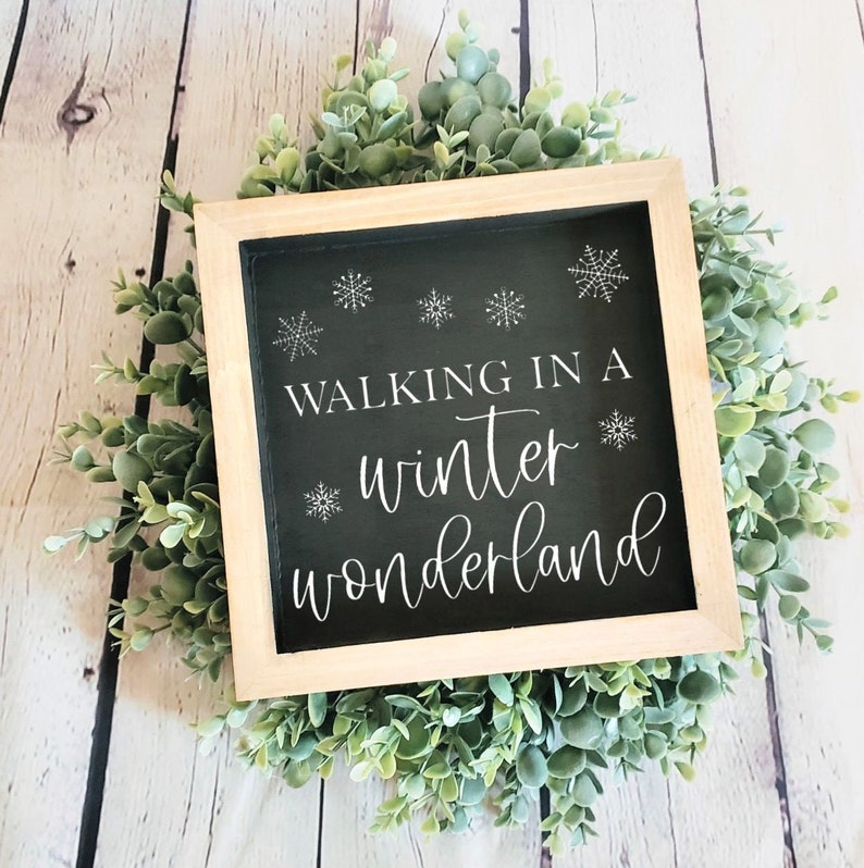 Walking in a Winter Wonderland Snowflake Wood Signs - Etsy
