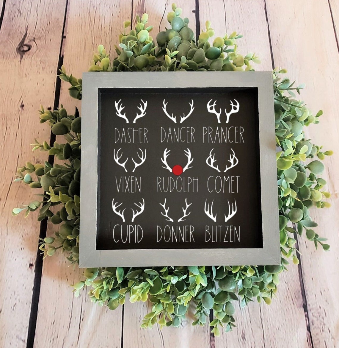 Santa's Reindeer | Rudolph | Wood Signs | Holiday Accent Sign ...
