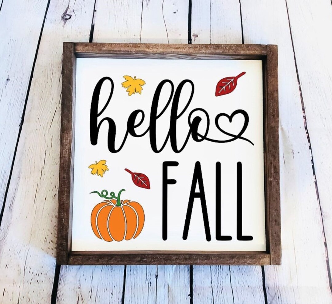 Hello Fall | Pumpkin Decor | Wood Signs | Autumn Wood Signs | Fall ...