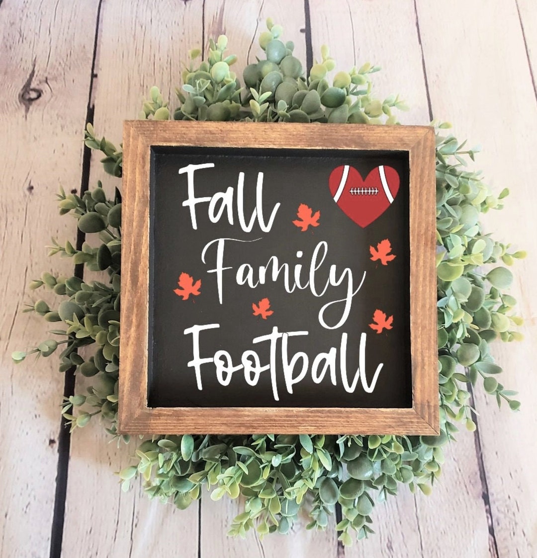 Fall Family Football | Football Wood Signs | Football Decor | Fall ...