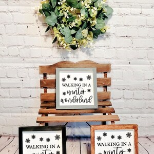 Walking in a Winter Wonderland Snowflake Wood Signs Holiday Signs ...