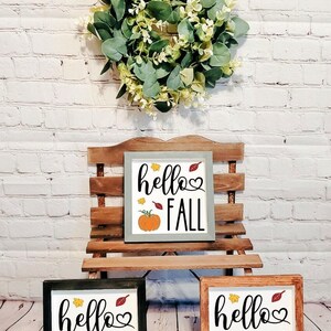 Hello Fall | Pumpkin Decor | Wood Signs | Autumn Wood Signs | Fall ...