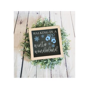 Walking in a Winter Wonderland | Snowflake Wood Signs | Holiday Signs ...