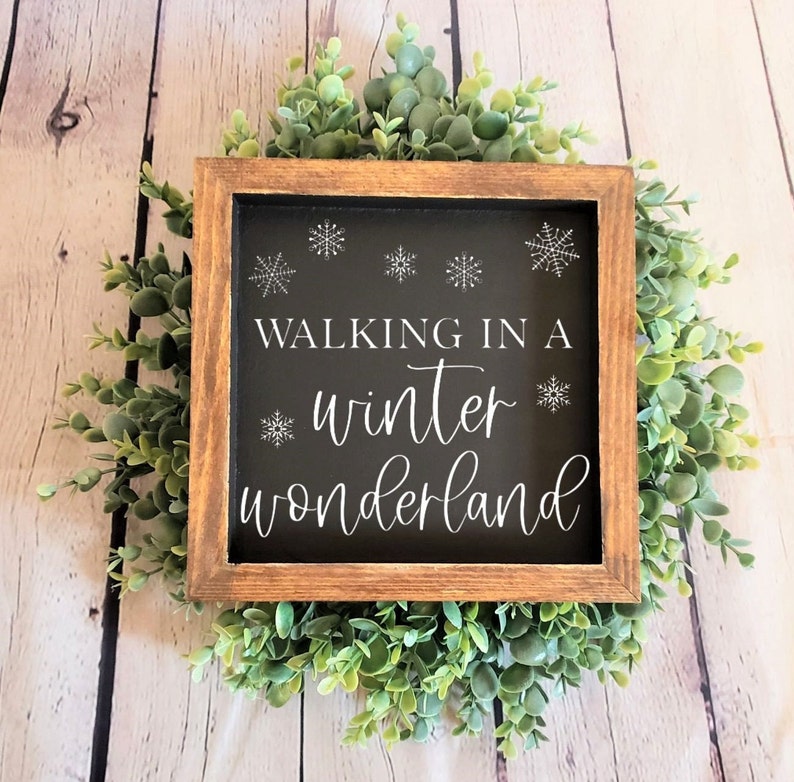 Walking in a Winter Wonderland Snowflake Wood Signs - Etsy
