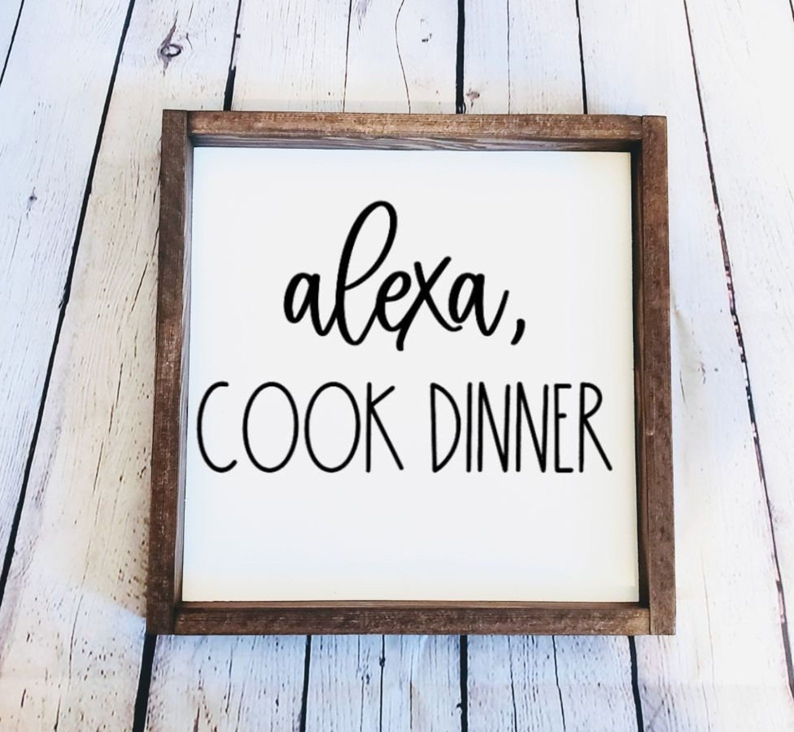 Alexa Cook Dinner | Silly Wood Signs | Funny Kitchen Signs | Funny ...