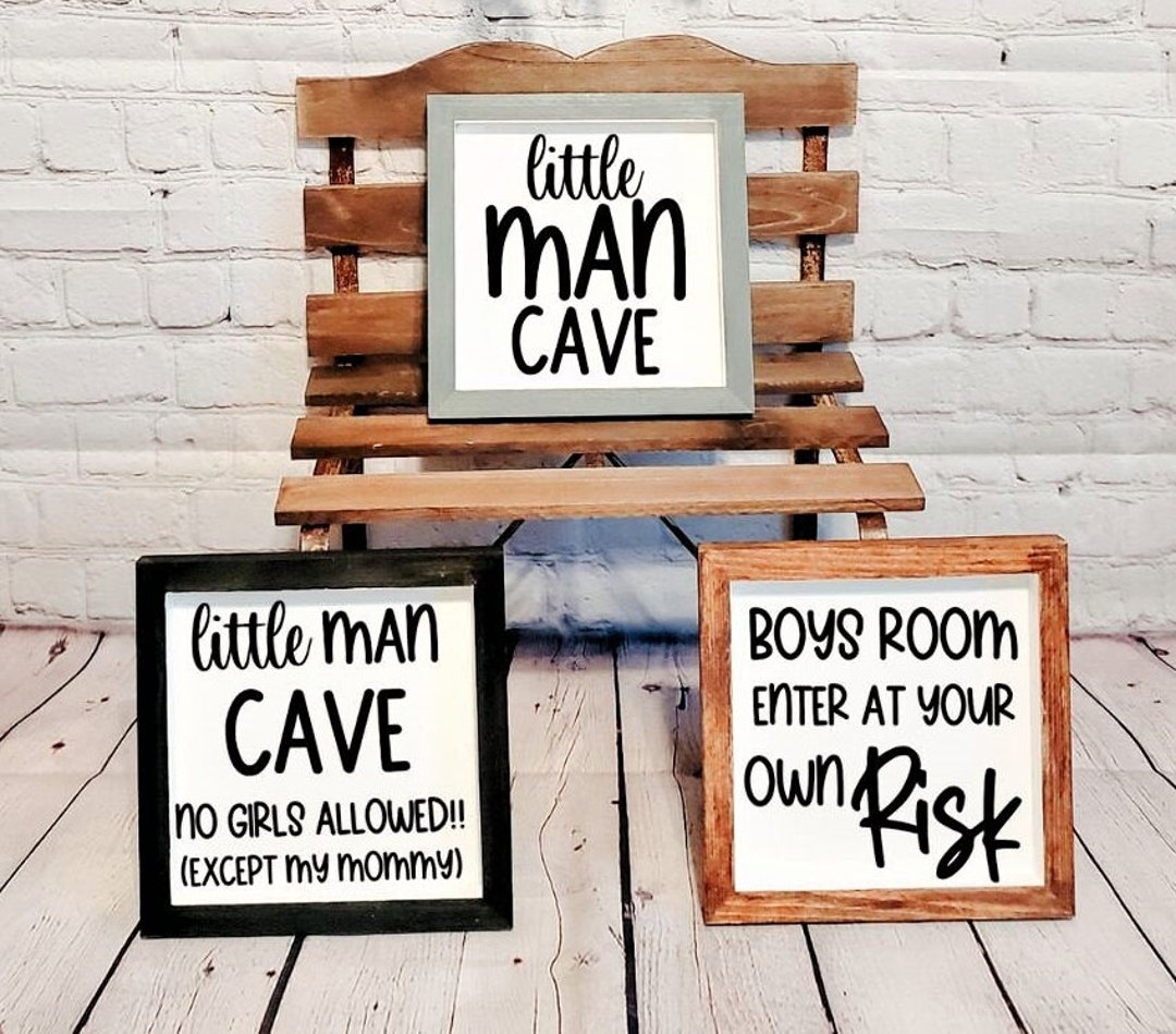 Boys Room Decor | Boys Wood Signs | Little Man Cave | No Girls Allowed ...