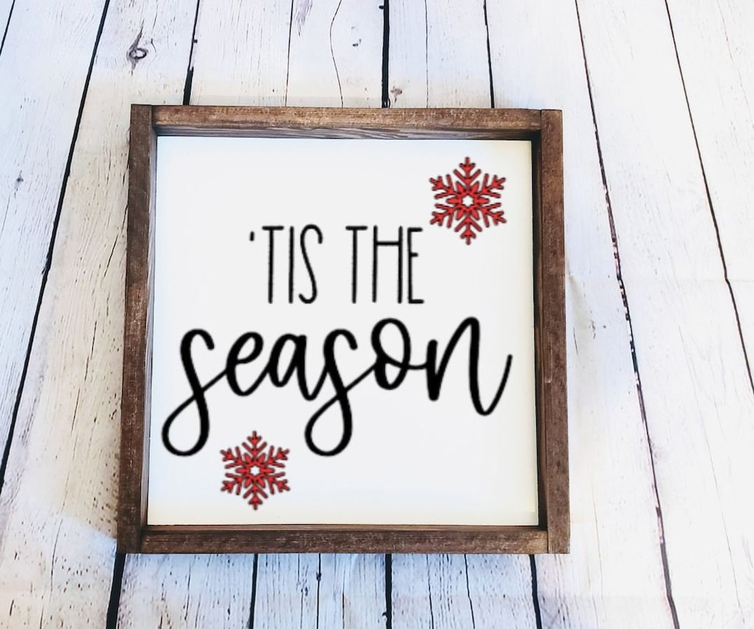 Tis the Season | Winter Trees Wood Signs | Holiday Signs | Tiered Tray ...