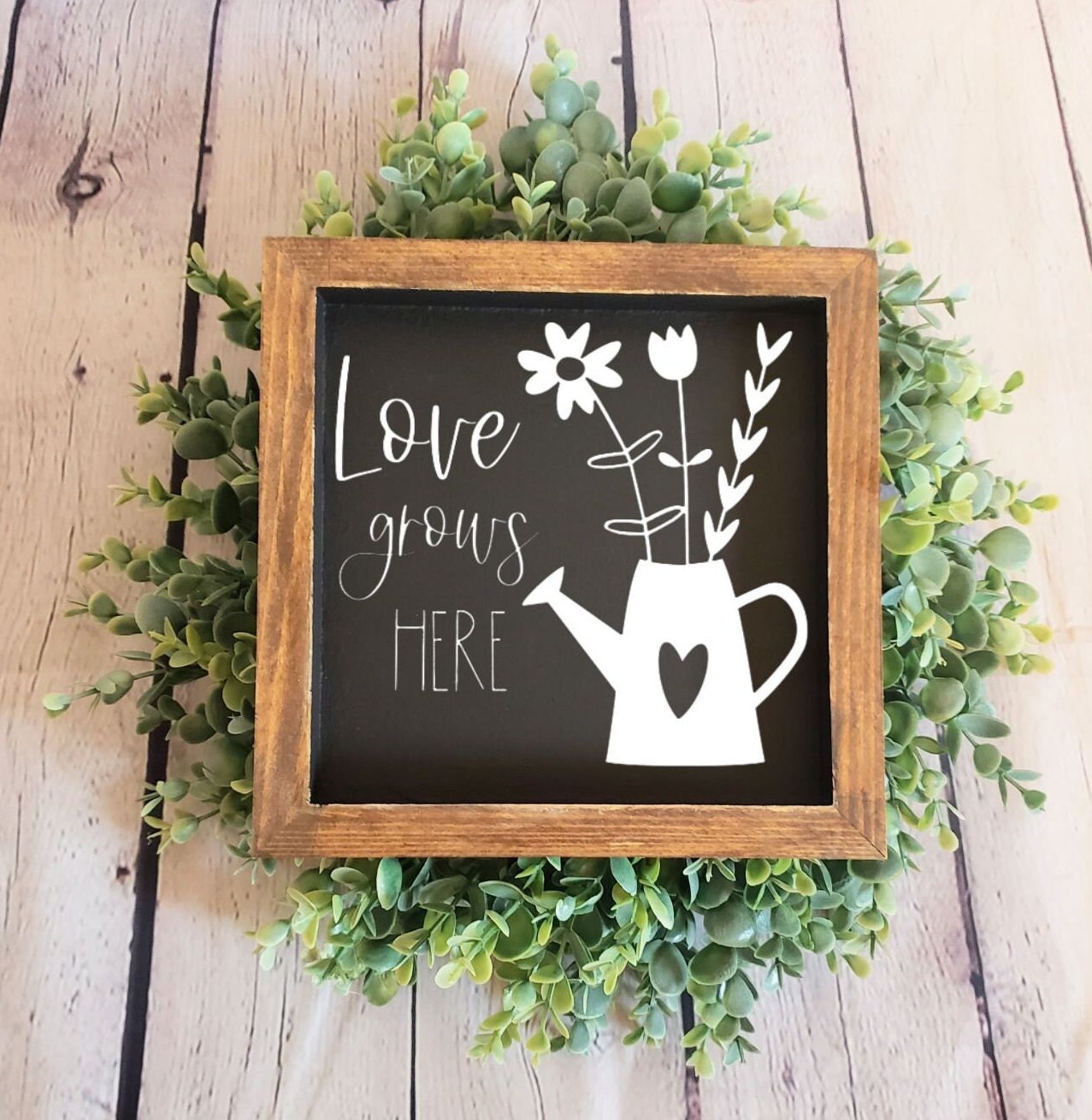 Love Grows Here | Spring Wood Signs | Wood Signs | Spring Decor ...