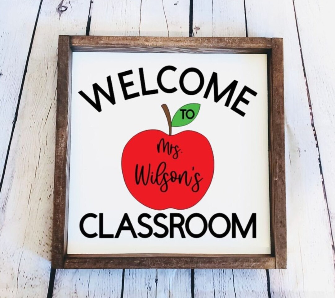 Welcome to Our Classroom | Wood Sign | Tiered Tray Decor | Shelf Decor ...