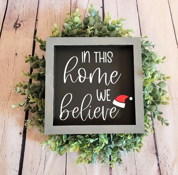 In This Home We Believe Wood Signs Holiday Accent Sign - Etsy