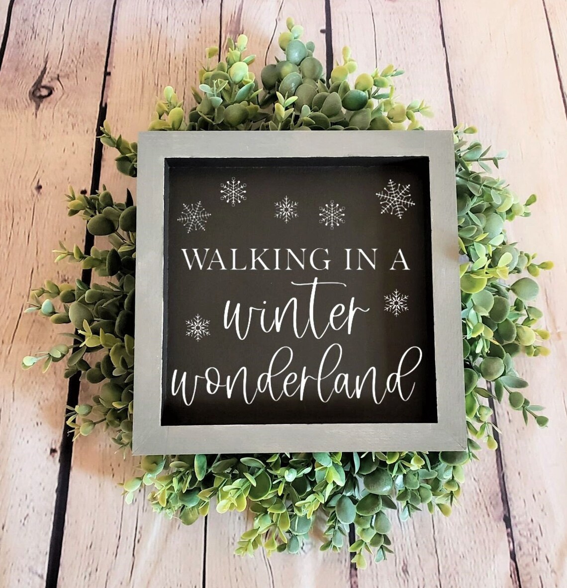 Walking in a Winter Wonderland Snowflake Wood Signs - Etsy