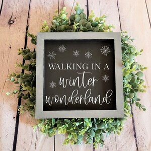 Walking in a Winter Wonderland Snowflake Wood Signs Holiday Signs ...