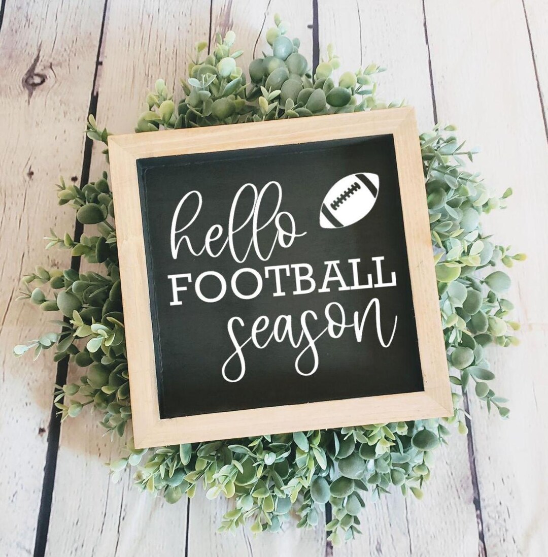 Hello Football Season | Football Wood Signs | Football Decor | Fall ...