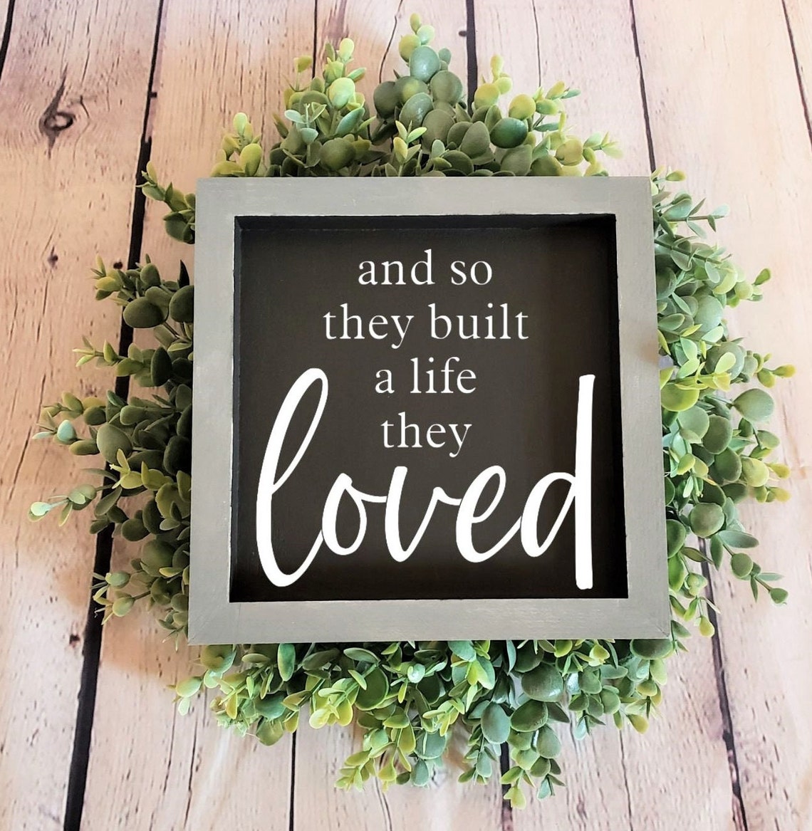 And so They Built a Life They Loved | Shelf Decor | Tiered Tray | Wood ...