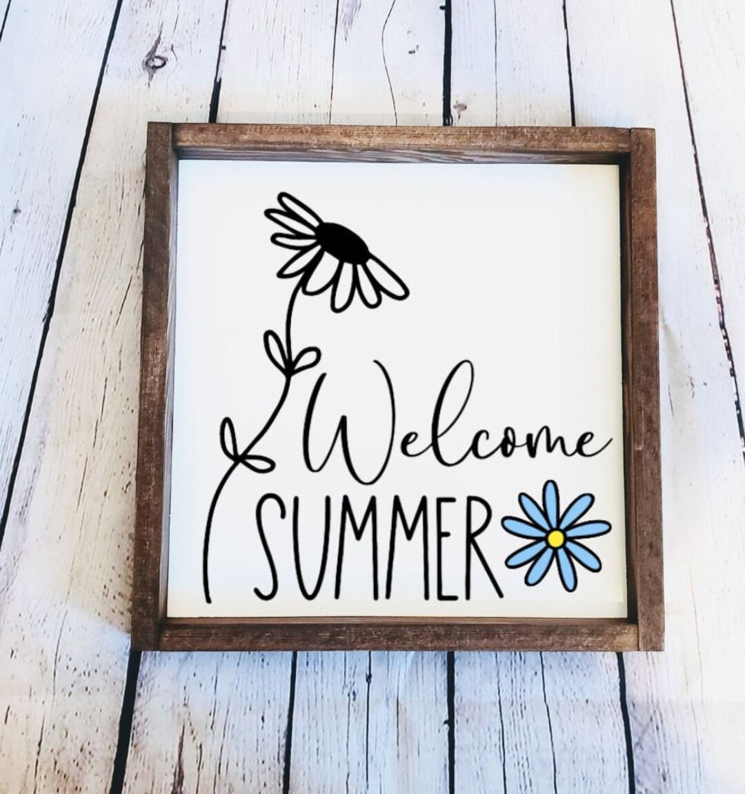 Welcome Summer | Summer Decorating | Summer Accent Signs | Summer Wood ...