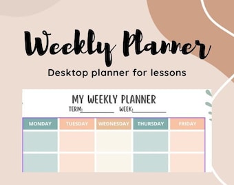 Weekly Desk Planner Printable PDF Digital Download A4 Print Your Own ...