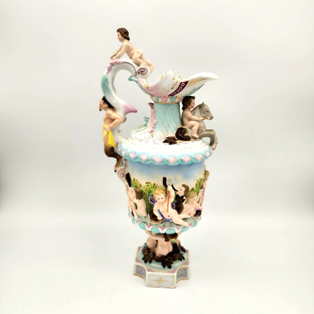 Vintage/antique German Porcelain Nautical Ewer W/ Cherubs - Etsy