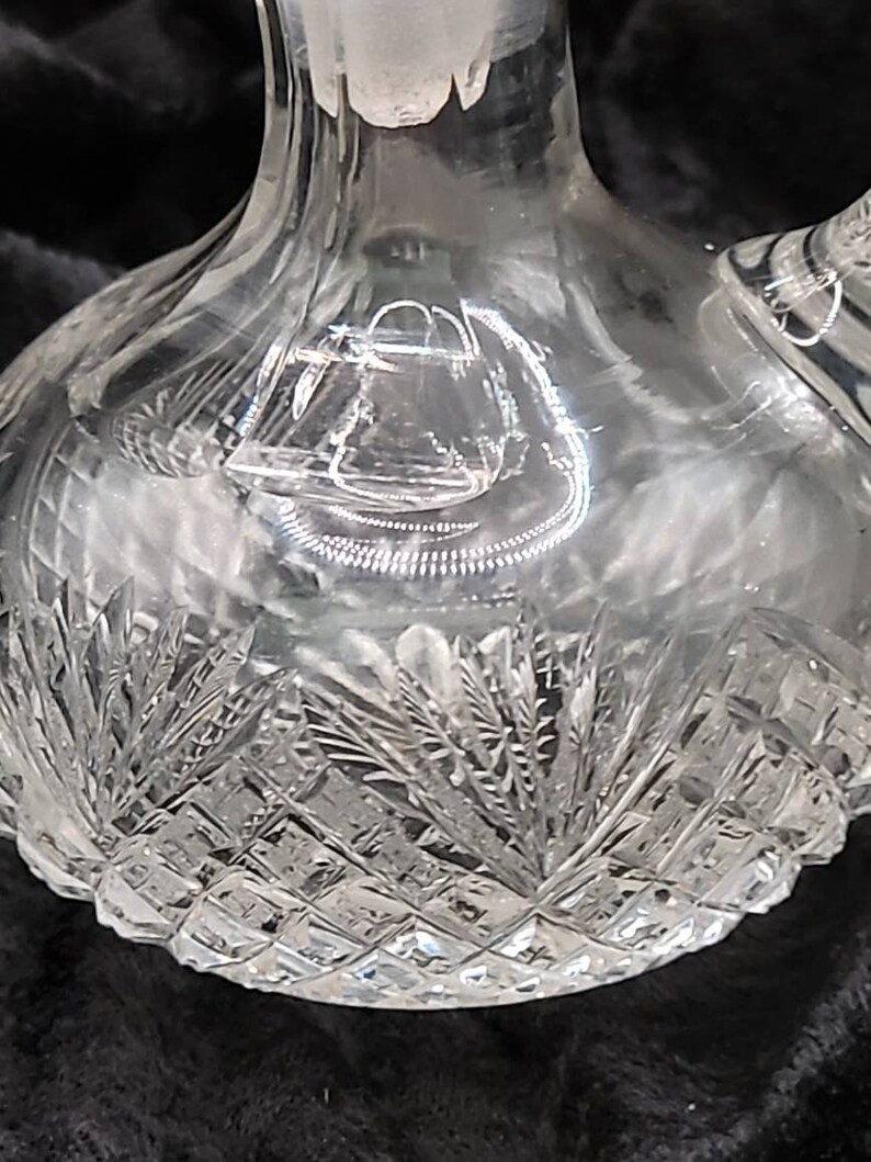 Vintage Clear Victorian EAPG Cruet Wheat and Quilted Design - Etsy