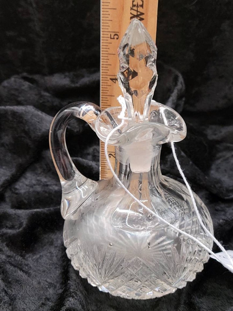 Vintage Clear Victorian EAPG Cruet Wheat and Quilted Design - Etsy