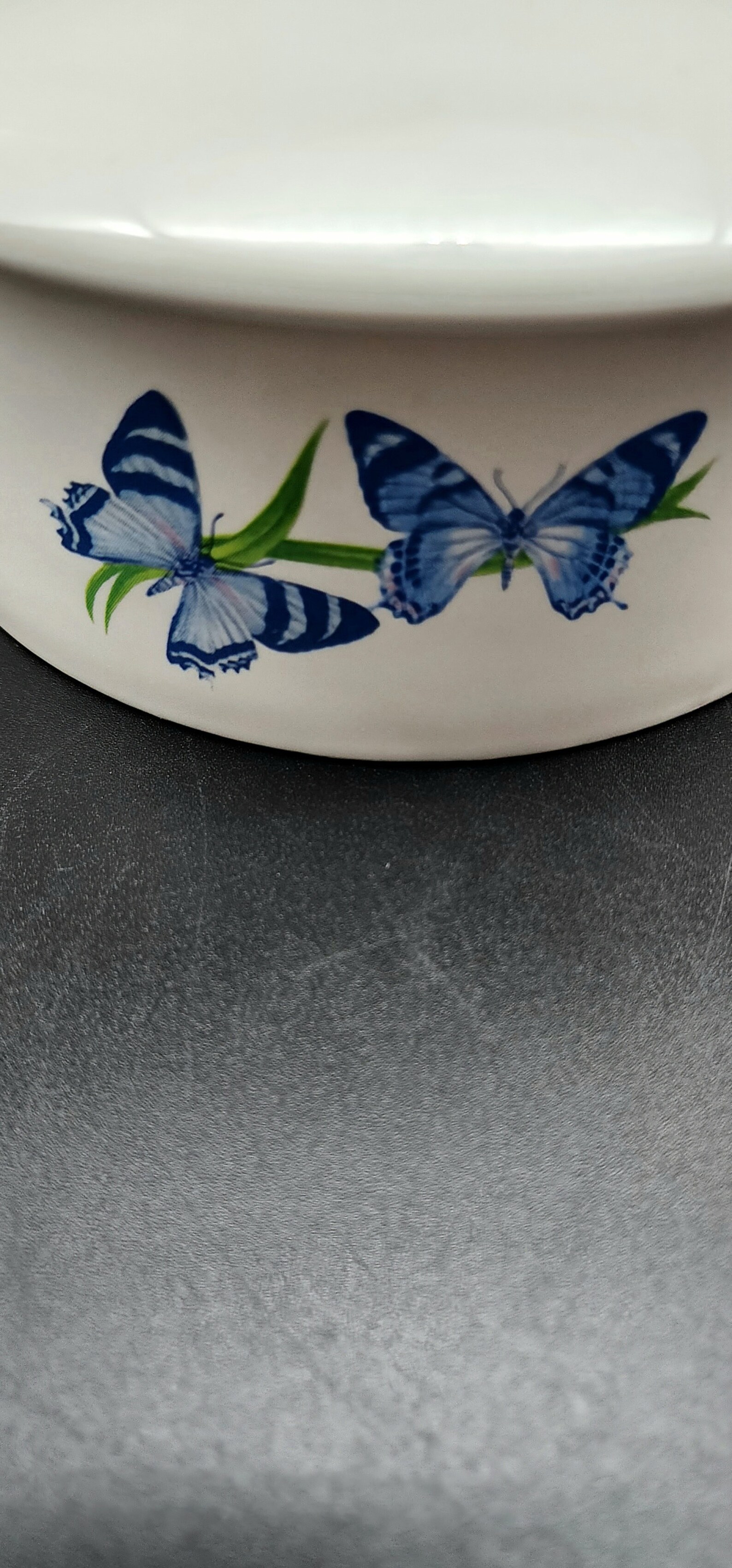 Porcelain Trinket Dish With Lid Teleflora Blue Butterfly Ra - Etsy