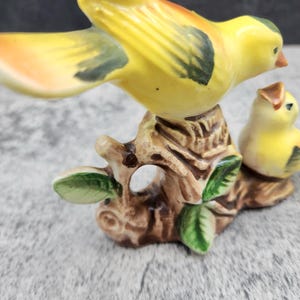 Vintage Ceramic Canary Yellow Bird Figurine Mother and Chick Made in ...