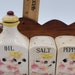 Vintage Porcelain Pink Cow Condiment Set Japan - Etsy