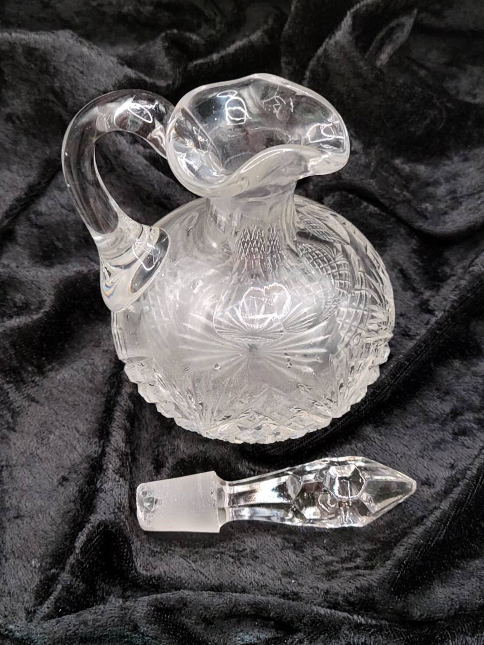 Vintage Clear Victorian EAPG Cruet Wheat and Quilted Design - Etsy