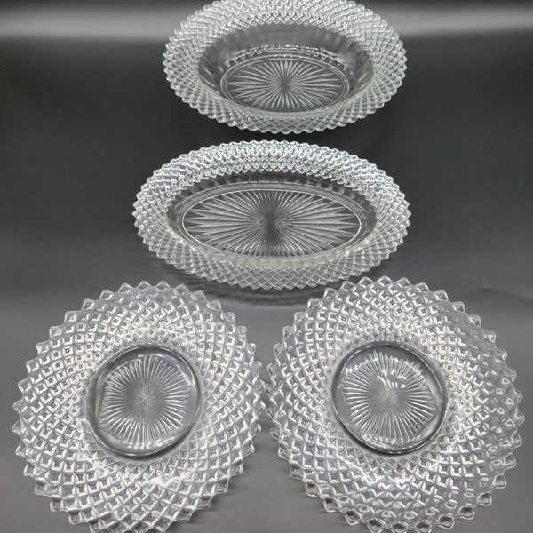 Vintage Hobnail Plates - Etsy