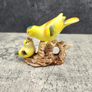 Vintage Ceramic Canary Yellow Bird Figurine Mother and Chick Made in ...