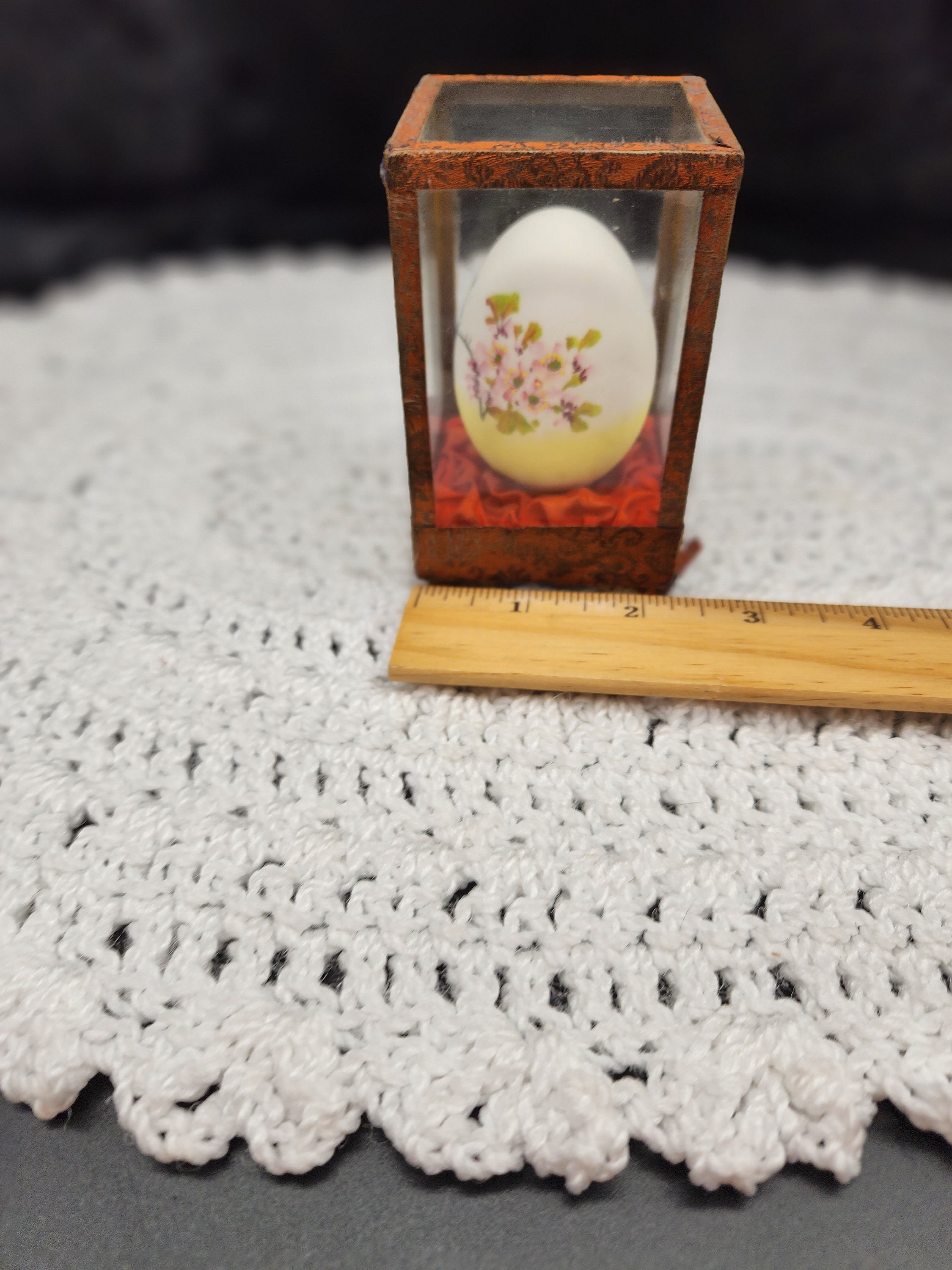 Vintage Chinese Hand Painted Natural Egg in Case Signed Blue - Etsy